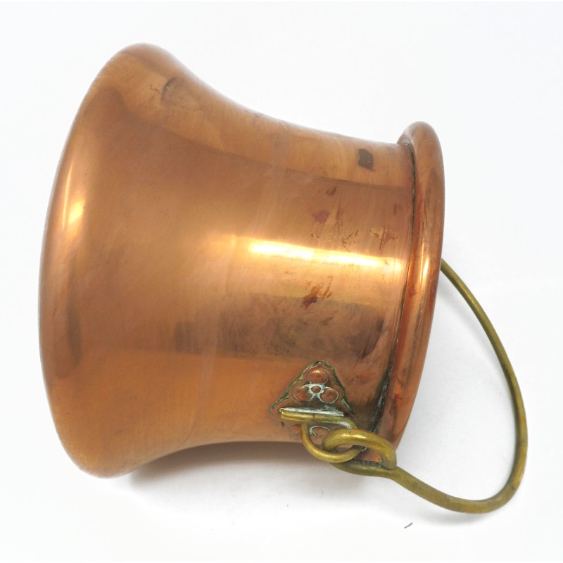Chaudron en cuivre avec poignée en bronze - ustensile de cuisine ...
