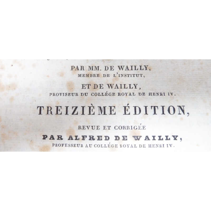 Vocabulaire de Wailly, nouveau françois, édition de 1826